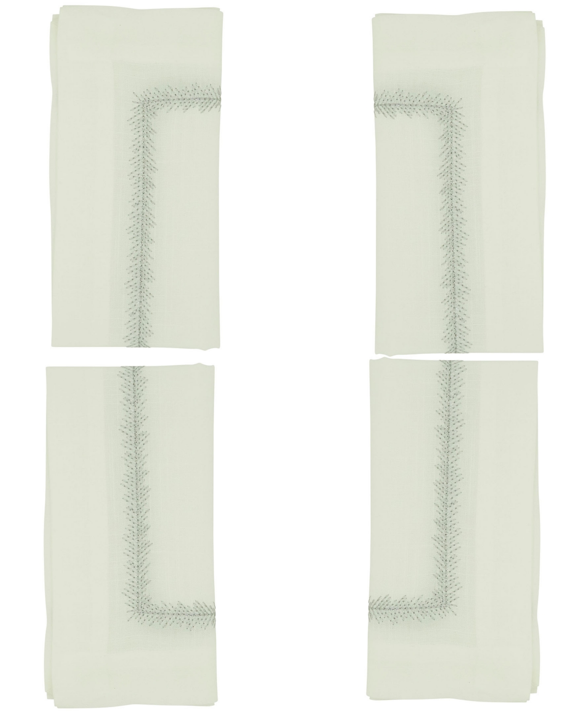 Click here for Saro Lifestyle Embroidered Border Table Napkins  S... prices