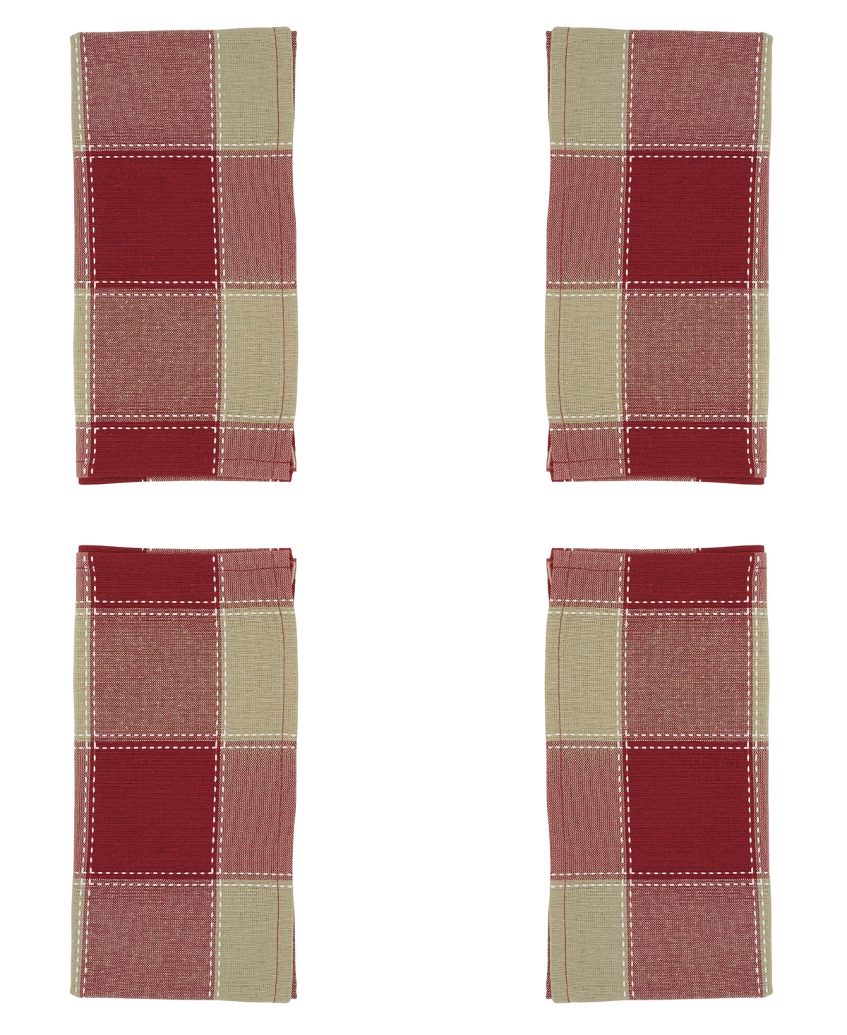 Click here for Saro Lifestyle Stitched Plaid Design Napkins  Set... prices