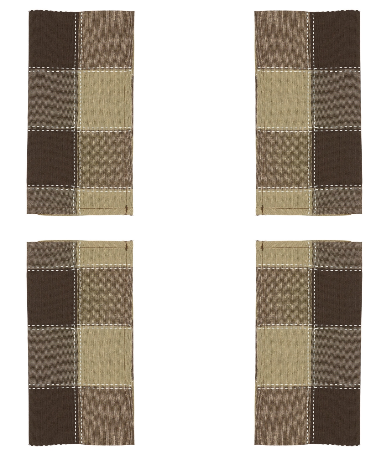 Click here for Saro Lifestyle Stitched Plaid Design Napkins  Set... prices