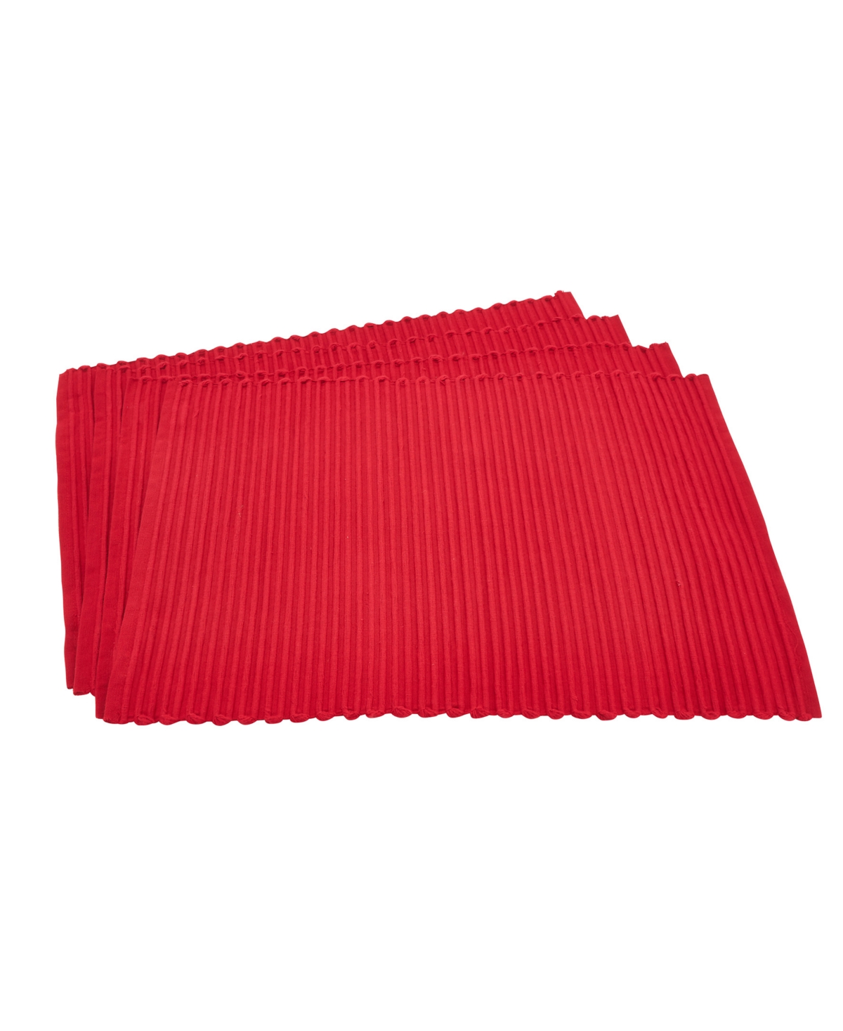 Click here for Saro Lifestyle Ribbed Placemats  Set of 4 - Red prices