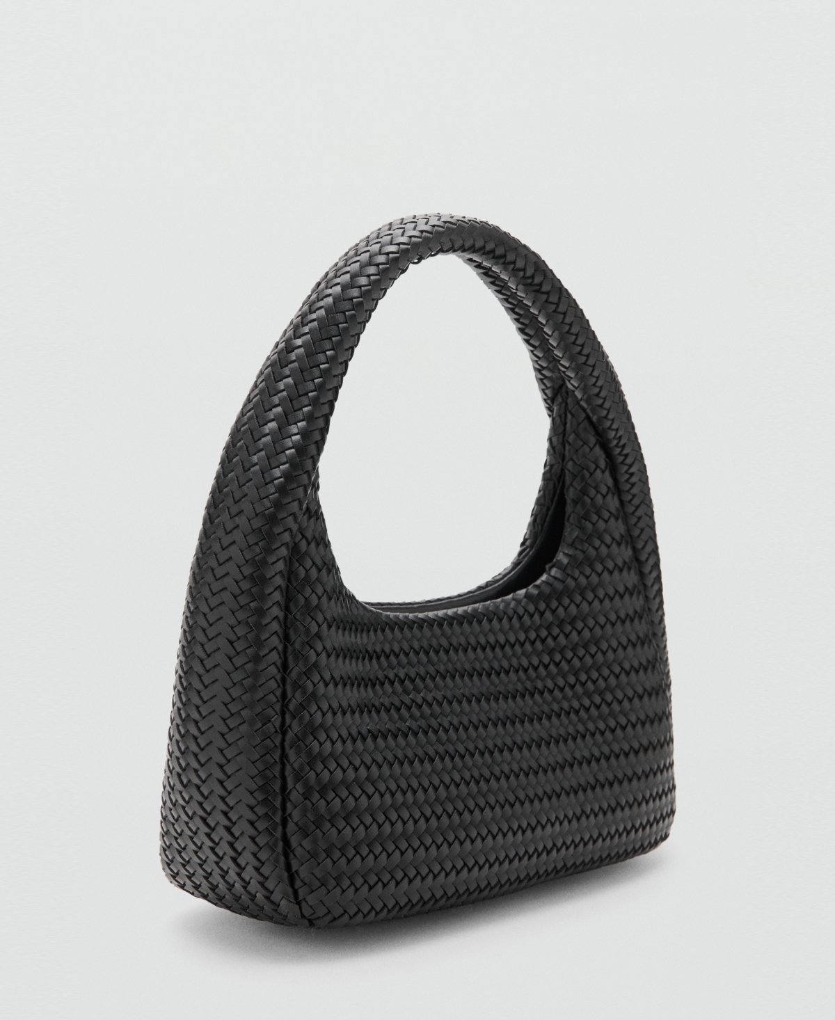 Click here for Mango Womens Braided Shoulder Bag - Black prices