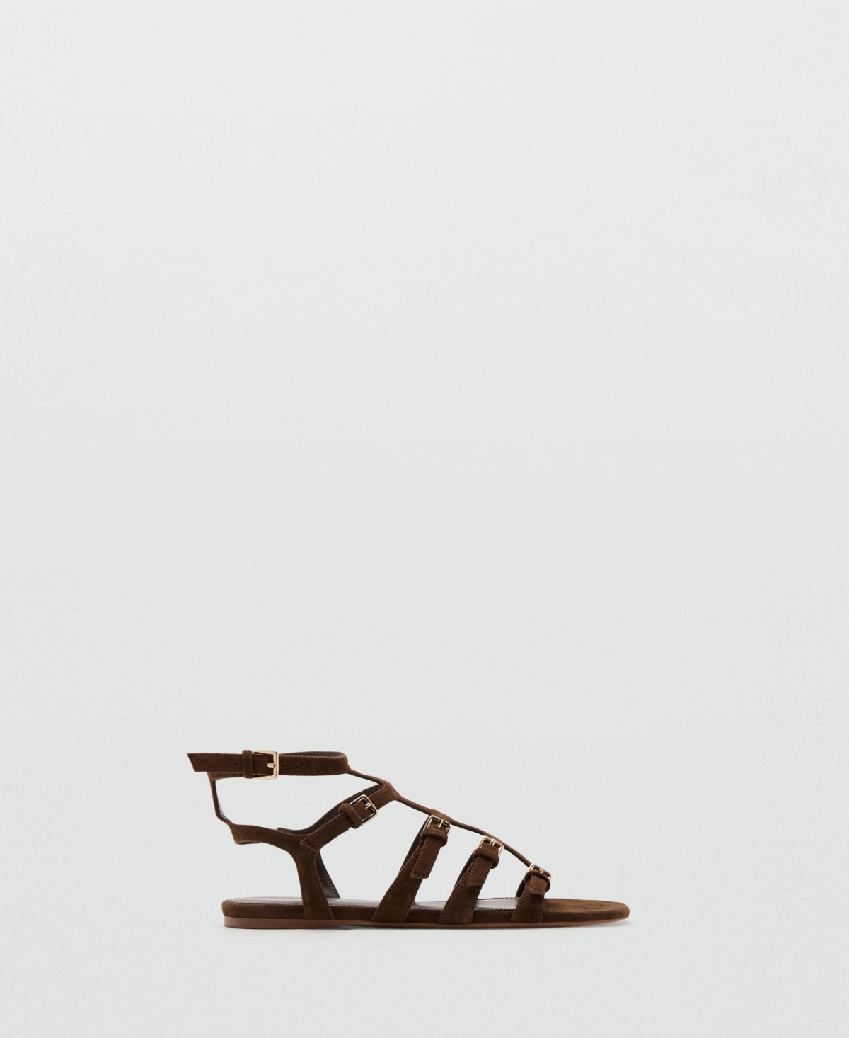 Click here for Mango Womens Leather Straps Sandals - Chocolate prices