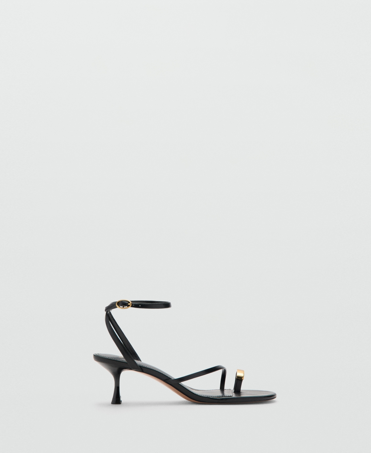 Click here for Mango Womens Crossed Strap Heeled Sandals - Black prices