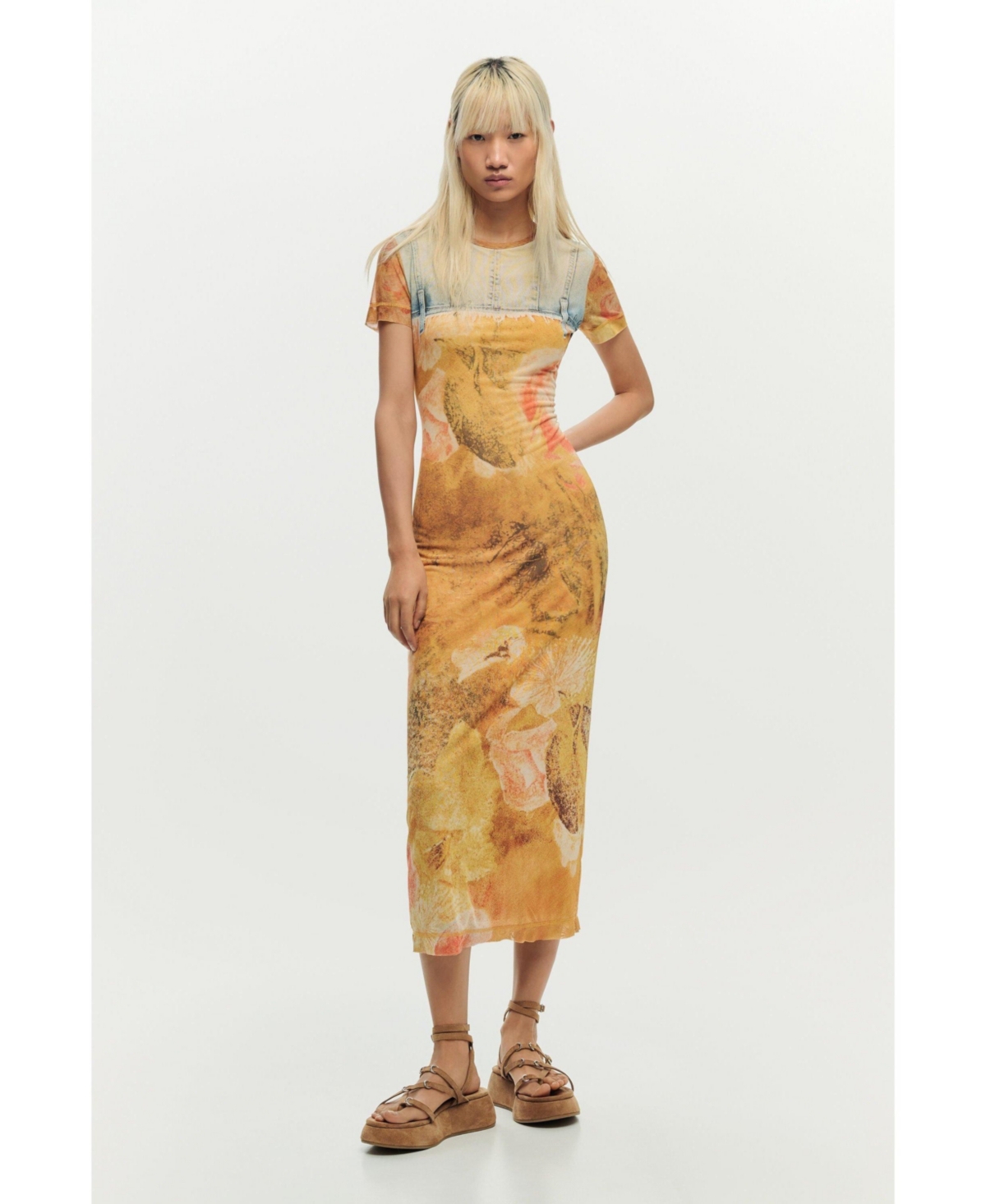 Click here for Desigual Womens Slim hybrid dress - Medium beige prices