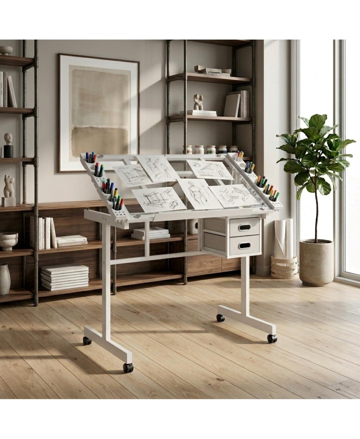 Click here for Streamdale Furniture Adjustable Art Desk With 2 Dr... prices