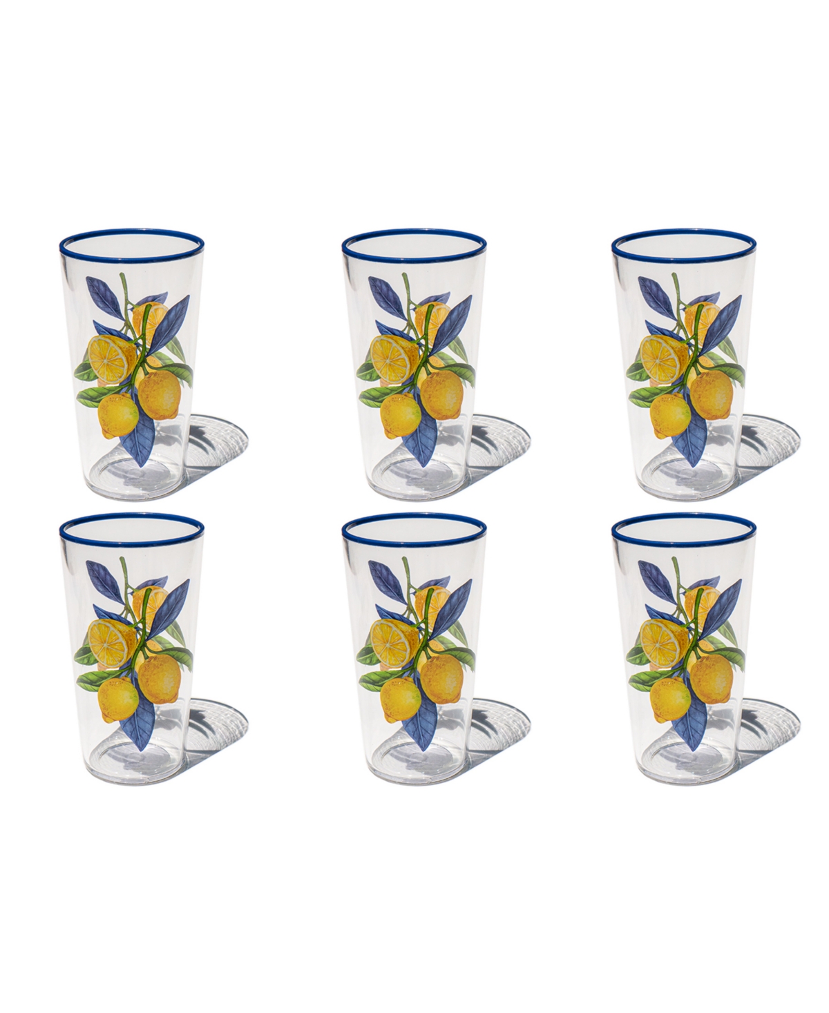 Click here for Abode Homewares Lemon Orchard Acrylic Drinking Gla... prices