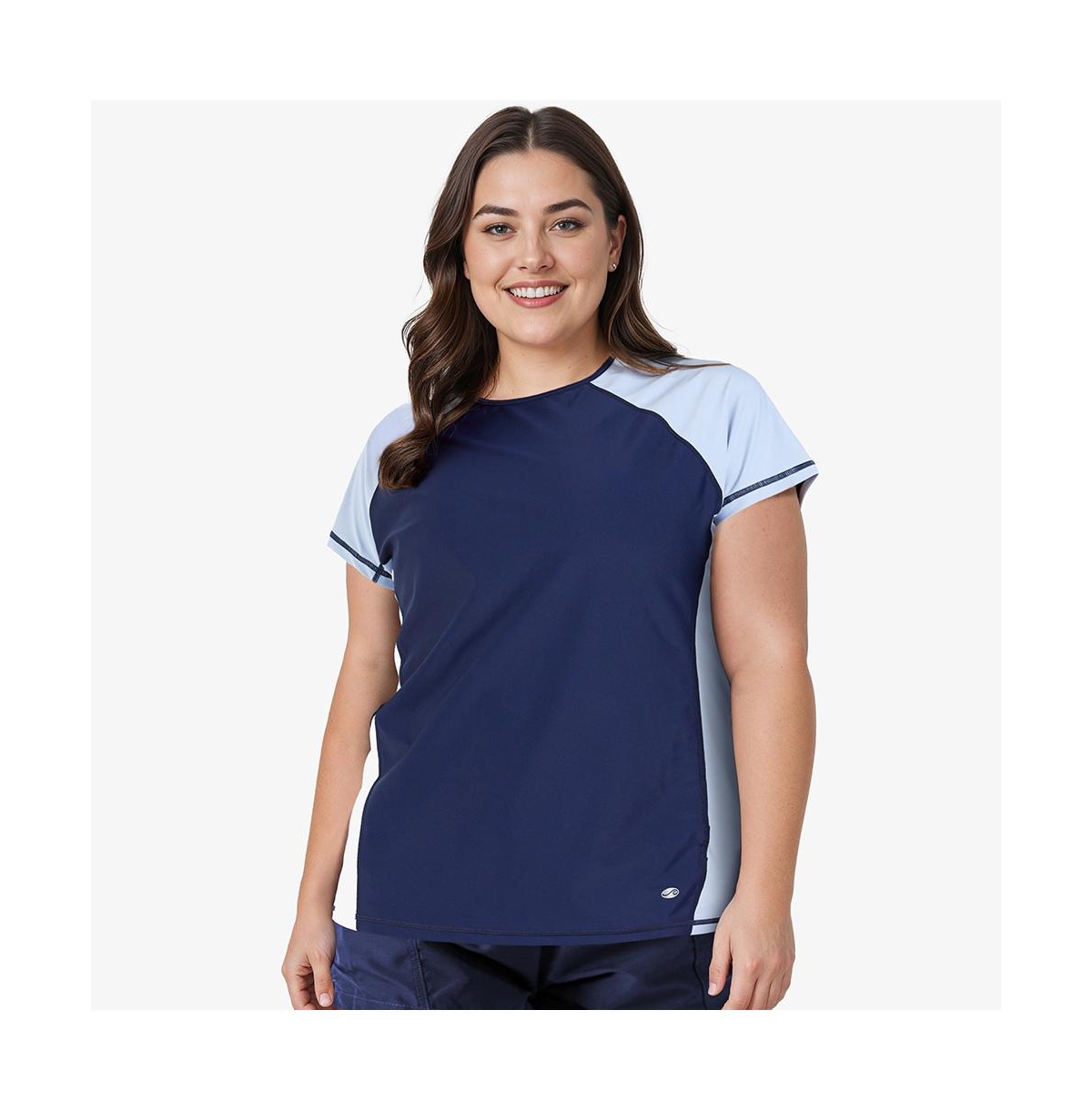 Click here for Calypsa Plus Size Loose Fit Adele Swim Top - Dusty... prices
