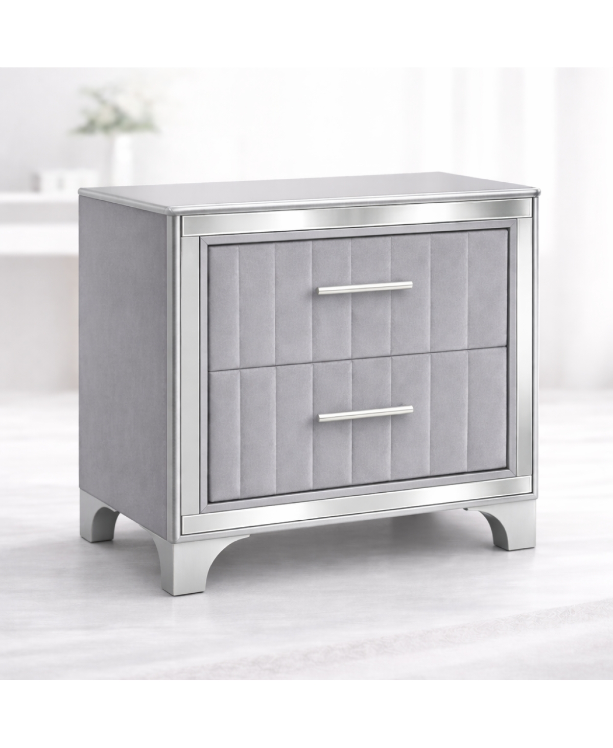 Click here for Streamdale Furniture Acrylic Nightstand 2 Drawers... prices