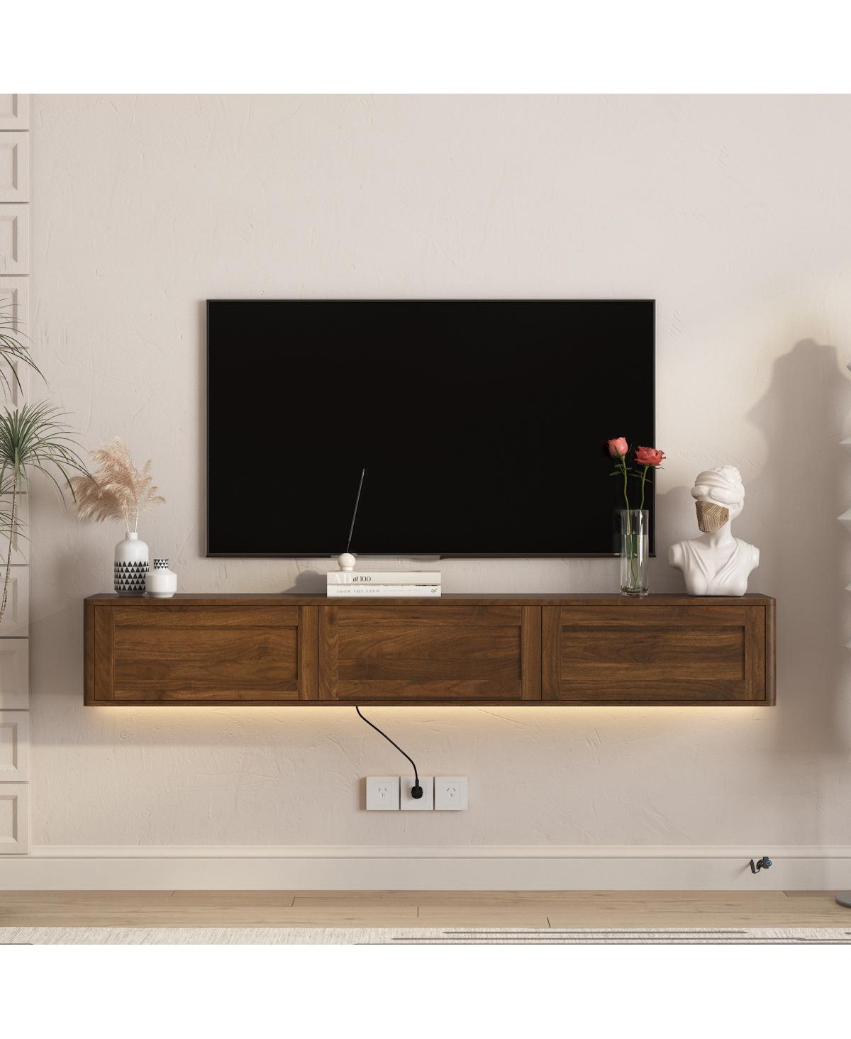Click here for Streamdale Furniture Floating Led Tv Stand with Po... prices
