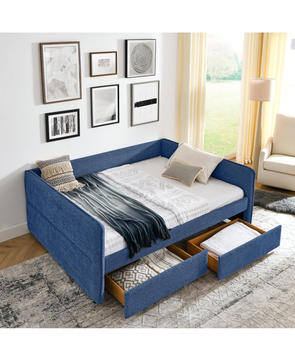 Click here for Streamdale Furniture Boucle Daybed w/ 2 Drawers an... prices