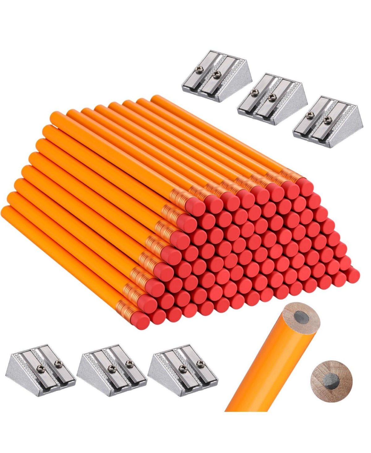 Click here for Gnuadz Fat Pencils Set With Erasers Sharpeners For... prices