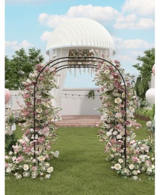 Click here for Homfan Elegant Metal Garden Arch Trellis For Climb... prices
