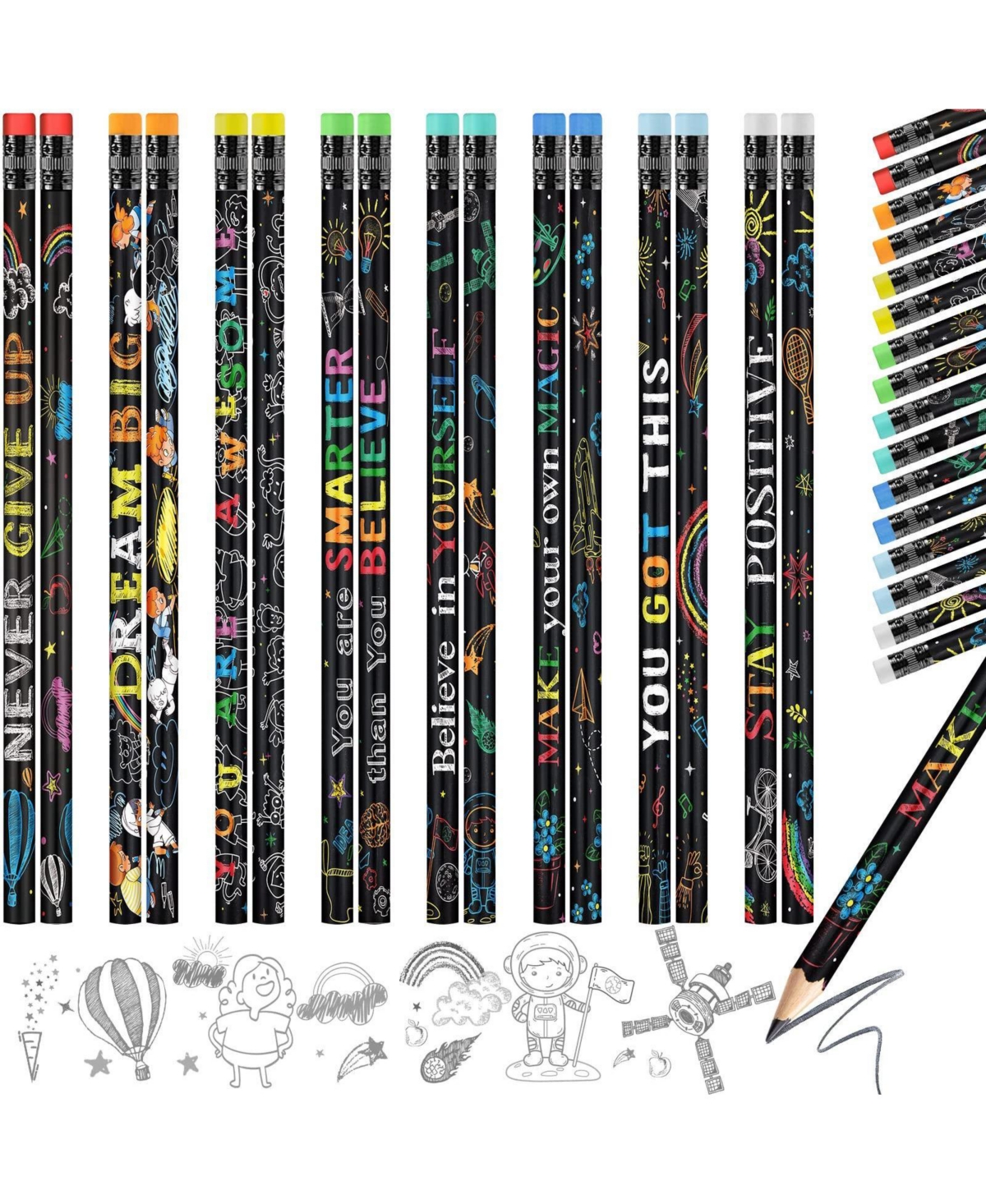 Click here for Gnuadz Inspirational Pencils Motivational Eraser W... prices