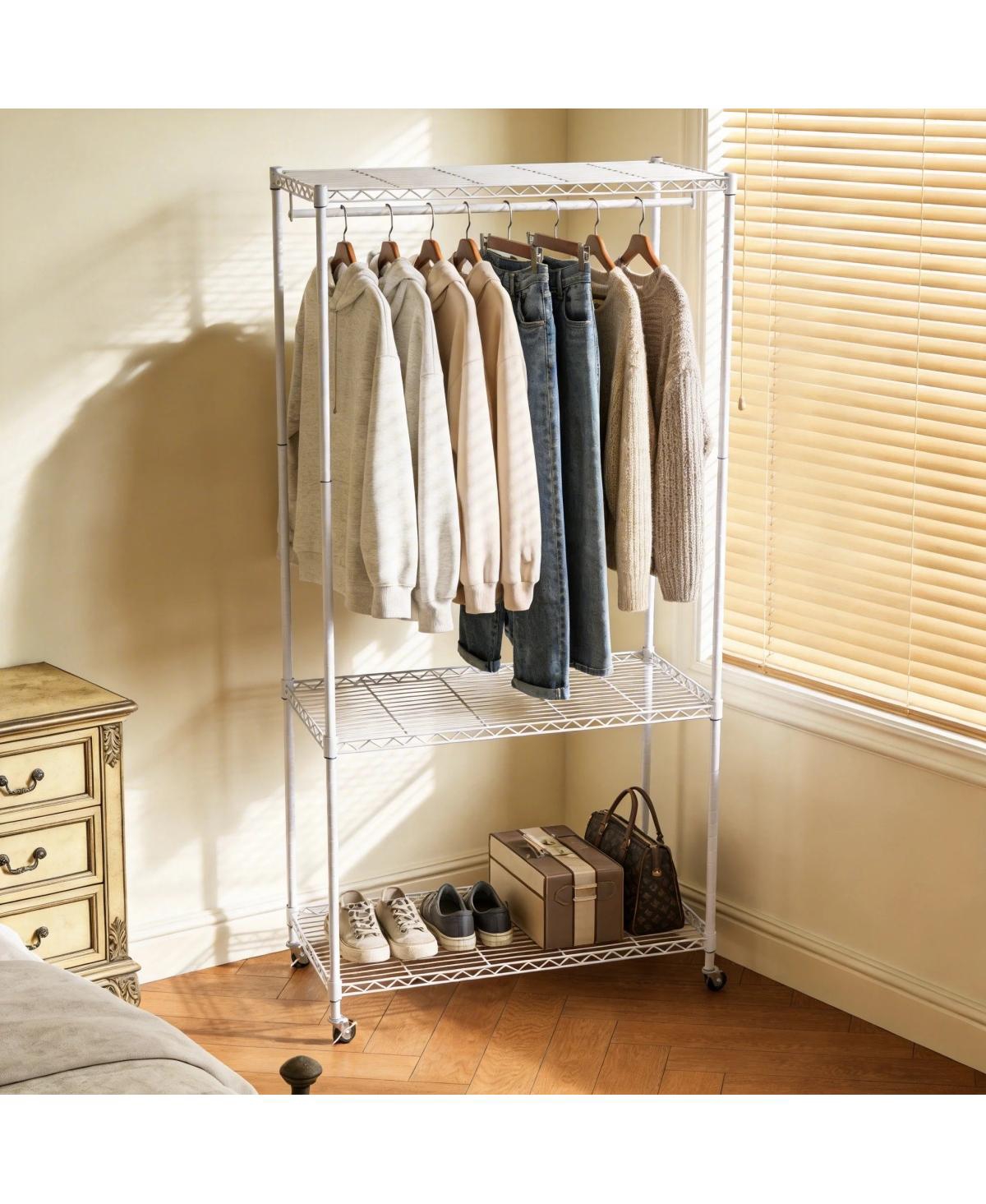 Click here for Streamdale Furniture Heavy Duty Rolling Garment Ra... prices