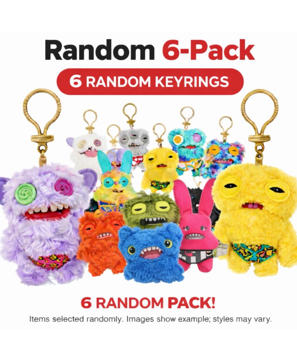 Click here for Fuggler Pack of 6 Zuru Fuggler Keyring 5 Inch Plus... prices