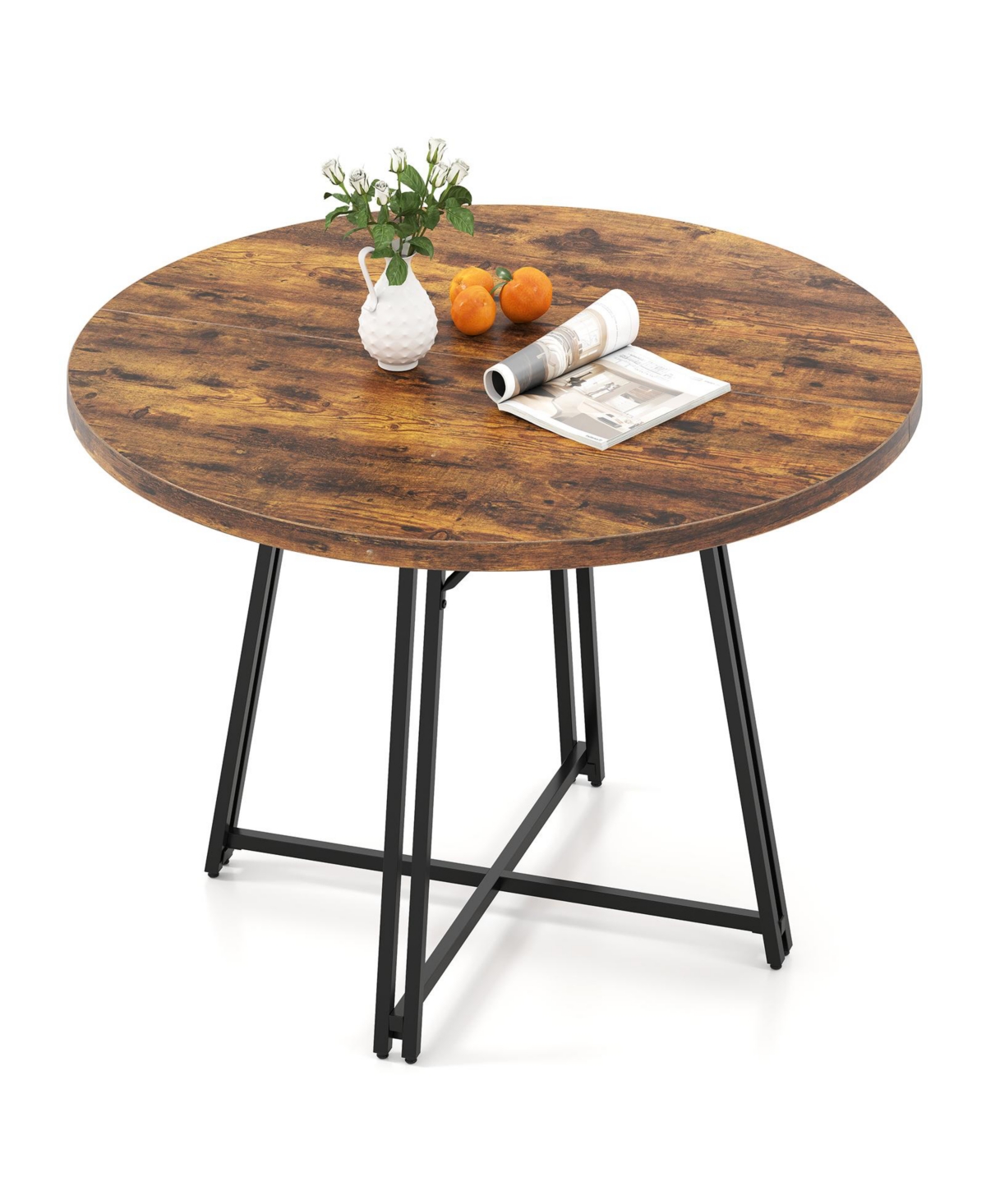 Click here for Gymax Dining Table w/8 Metal Supporting Legs and C... prices