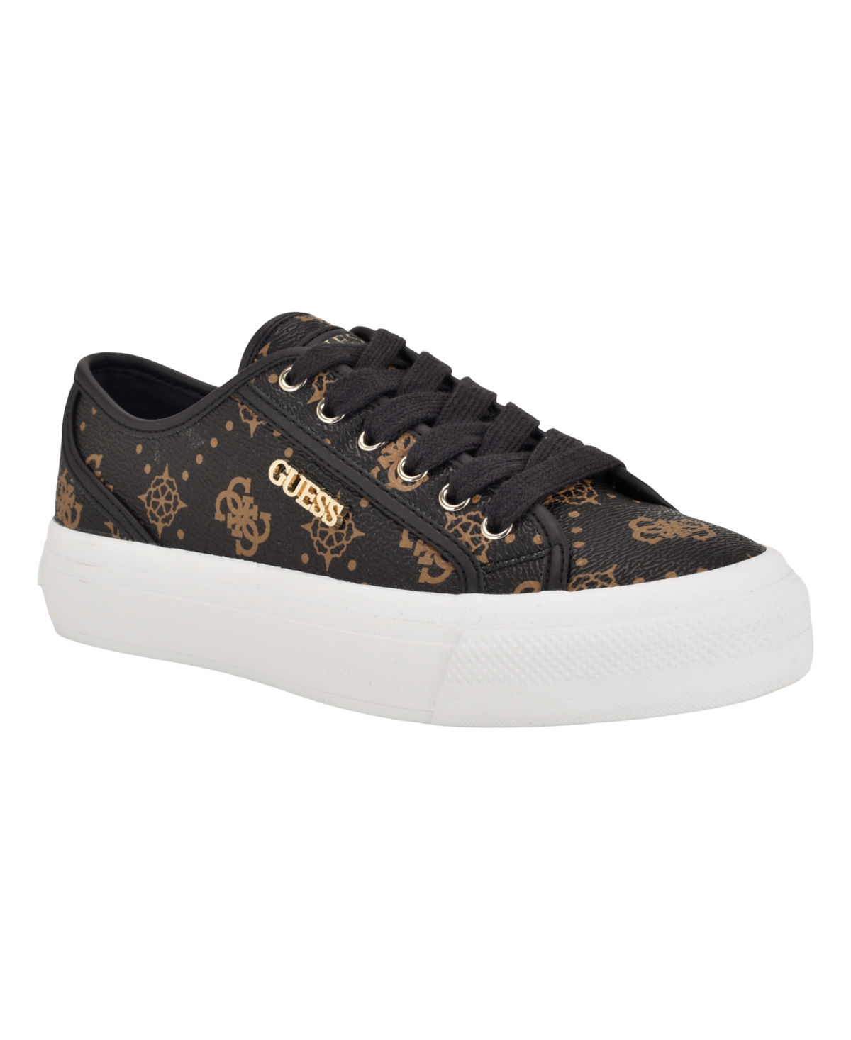 Click here for Guess Womens Jelexa Logo Print Lace-Up Court Sneak... prices
