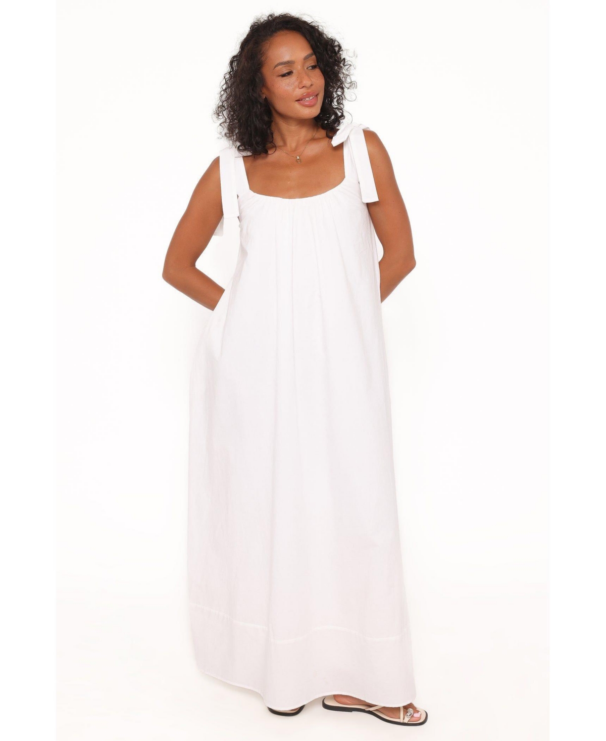 Click here for Petal and Pup Womens Amber Maxi Dress - White prices