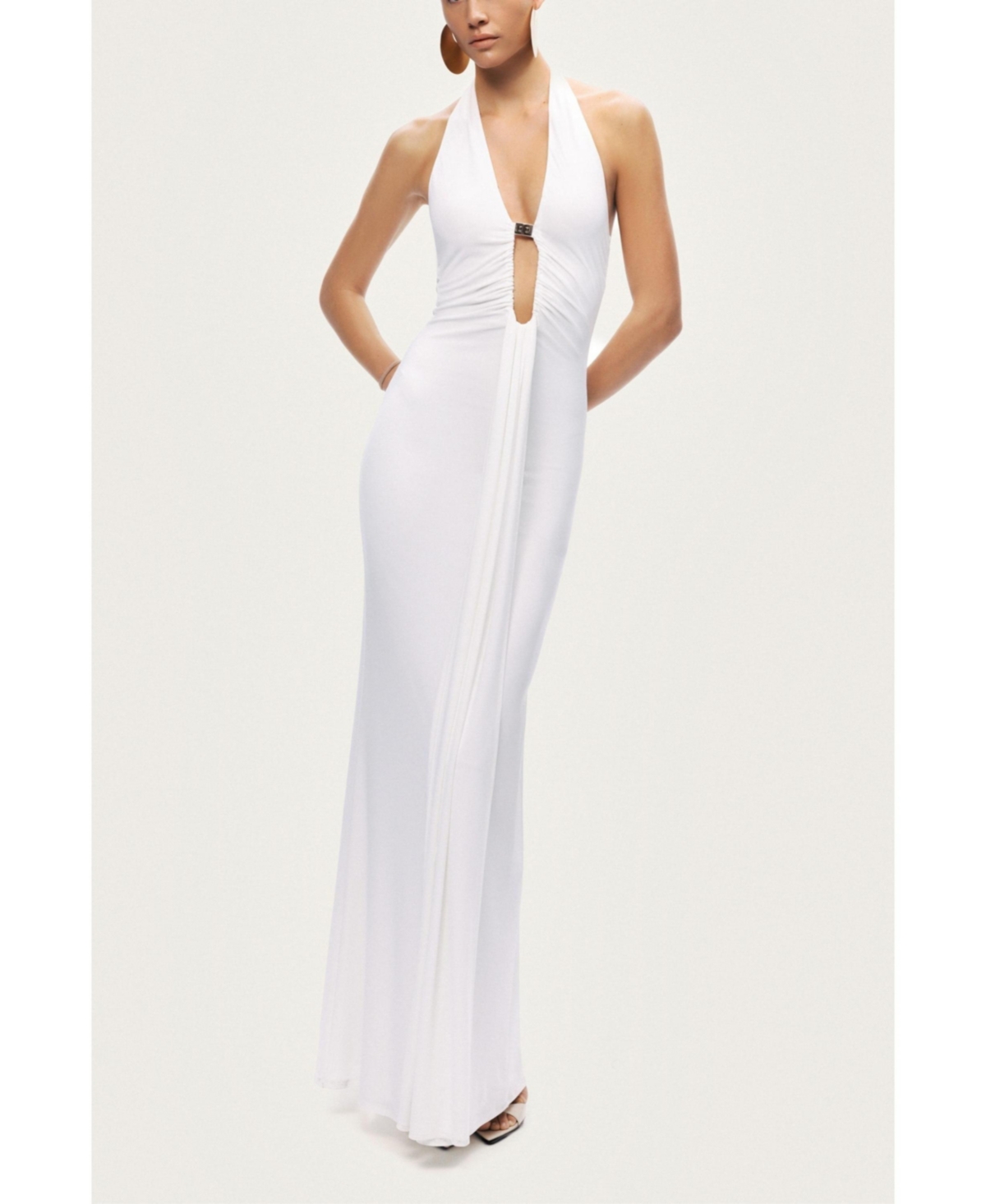 Click here for Nocturne Womens Halter Neck Cut-Out Maxi Dress - W... prices