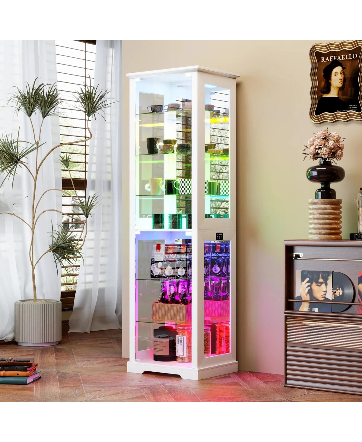 Click here for Vlsrka 70 Tall Glass Display Cabinet with Rgb Sens... prices