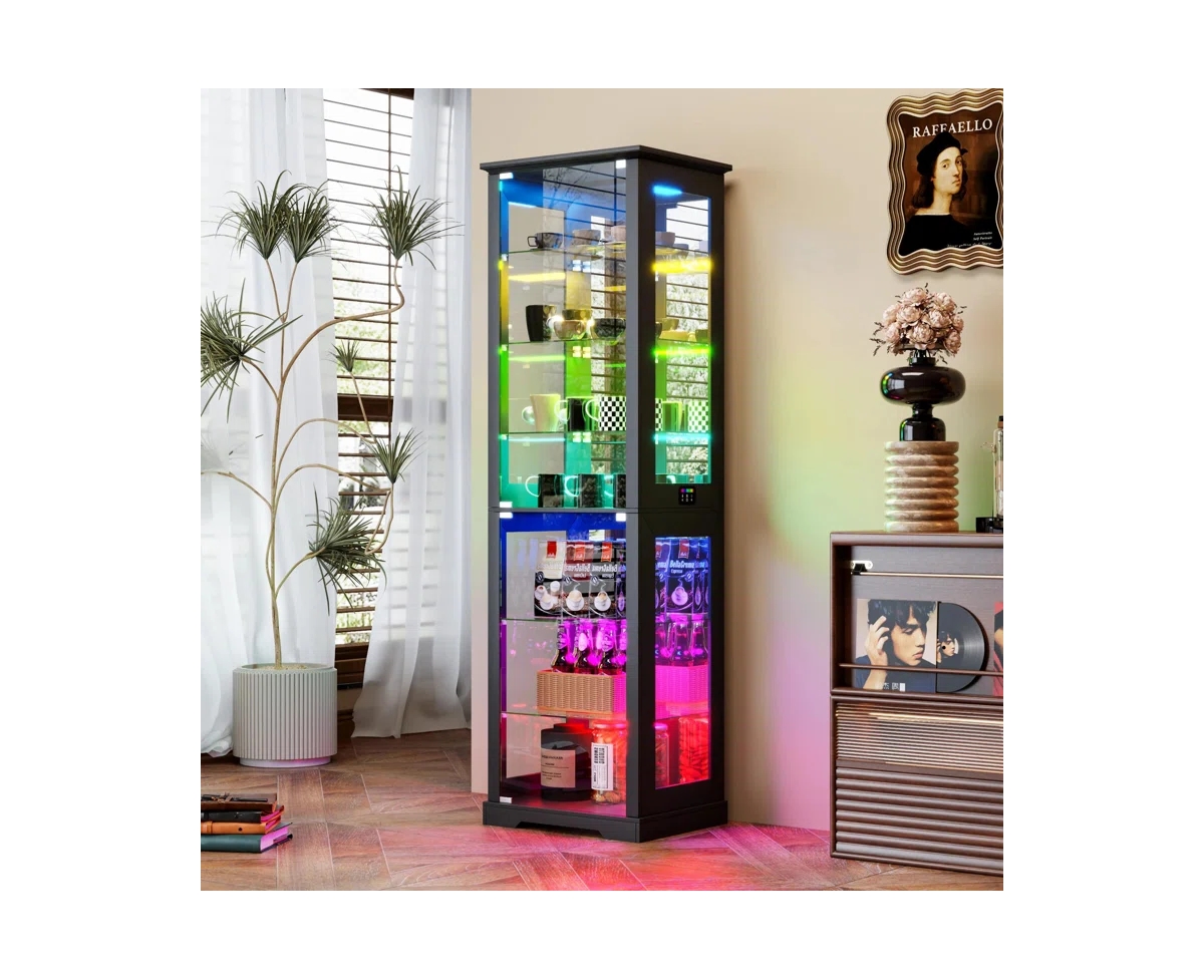 Click here for Vlsrka 70 Tall Glass Display Cabinet with Rgb Sens... prices