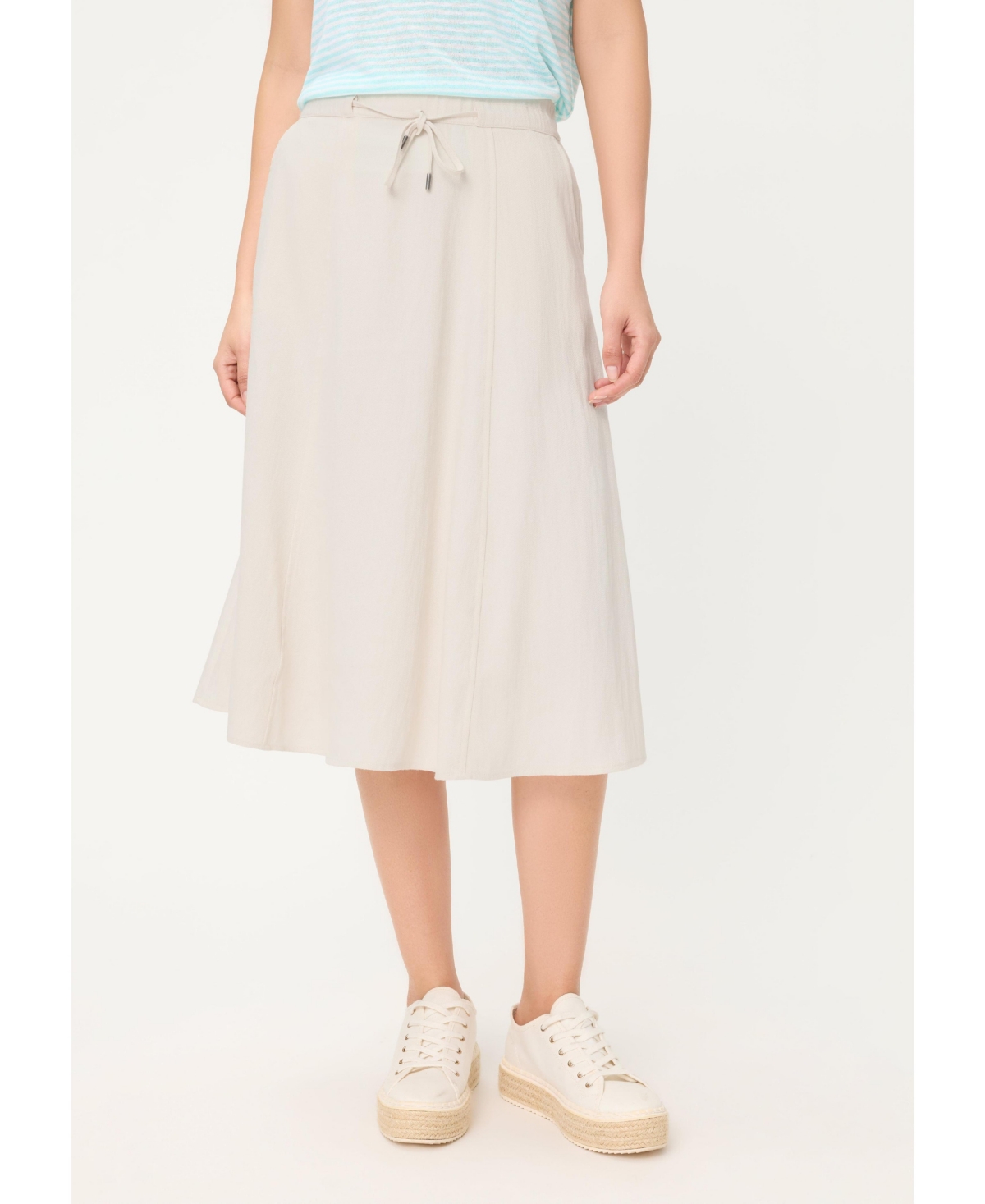 Click here for Olsen Womens Twill A-Line Skirt - Linen beige prices
