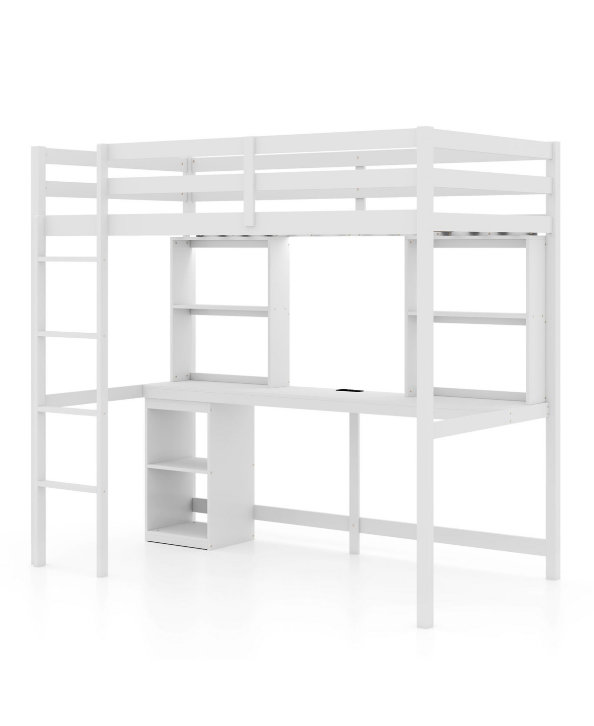 Click here for Slickblue Led Bed Frame with Desk No Box Spring Ne... prices
