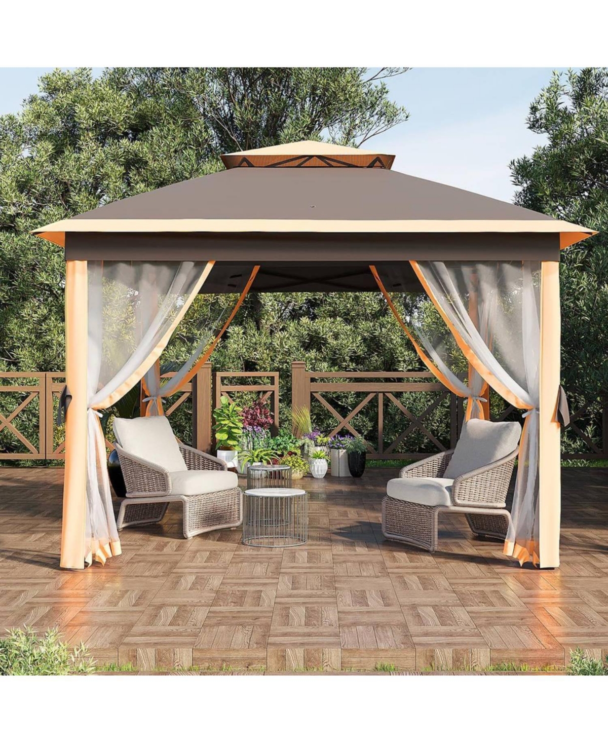 Click here for gaomon 11x11ft Outdoor Canopy Shelter Pop Up Gazeb... prices