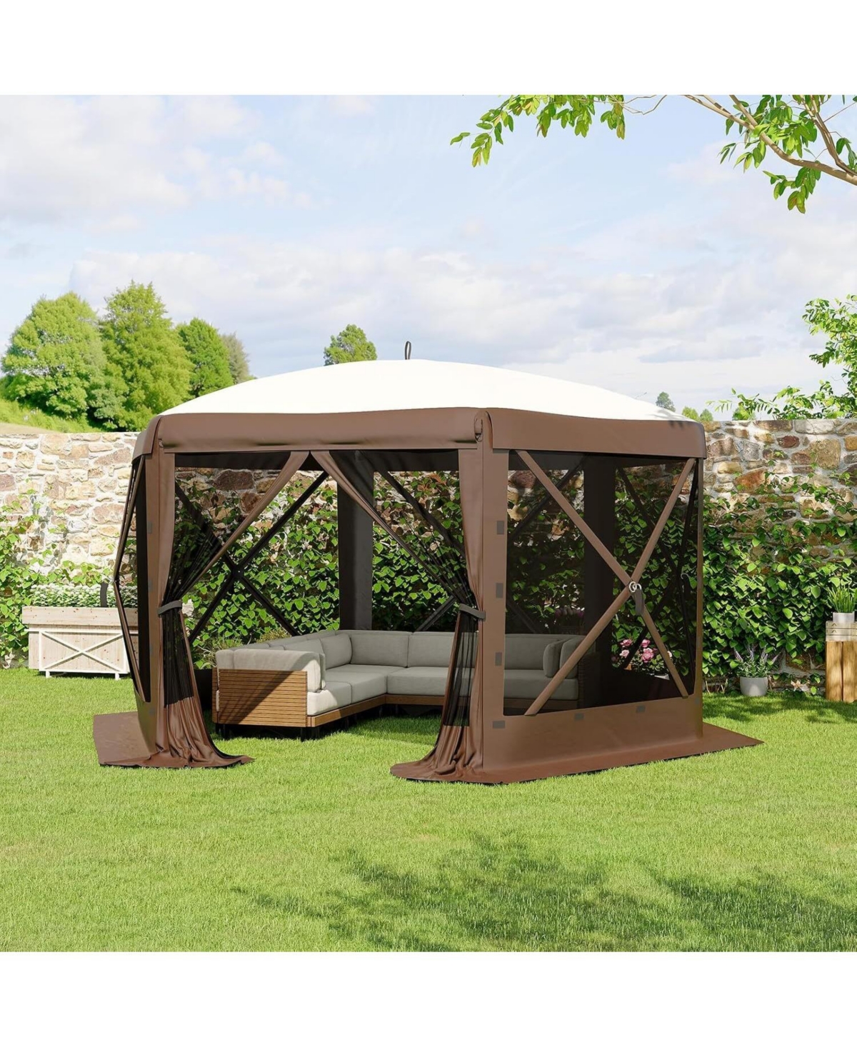 Click here for gaomon 11.8Feet Collapsible Gazebo Tent with 6 Rem... prices