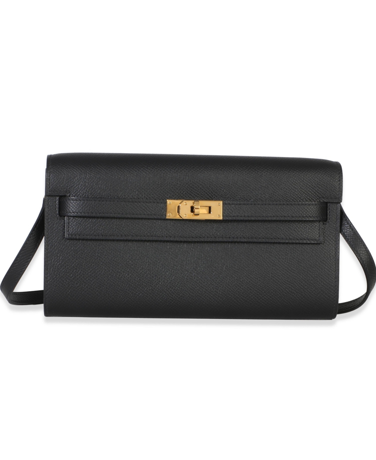 Click here for Pre-Owned Hermes Black Epsom Kelly To Go Wallet Gh... prices