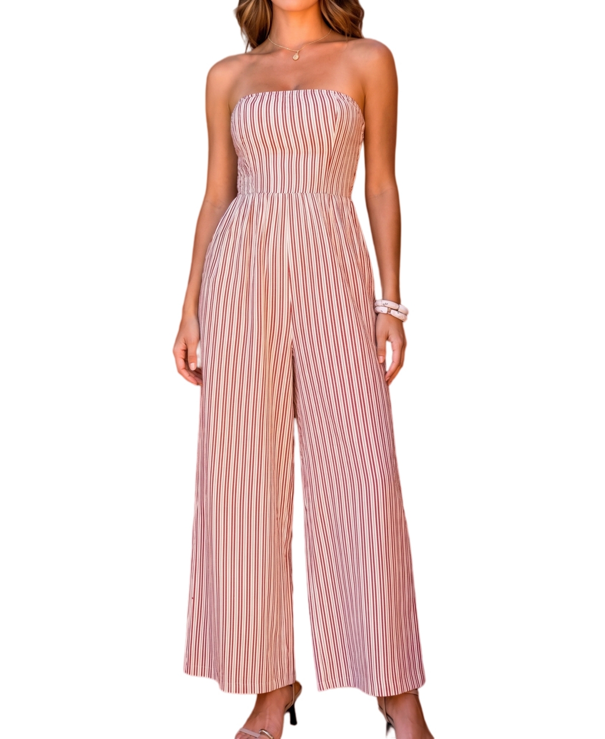 Click here for Cupshe Womens Summer in the City Striped Jumpsuit... prices
