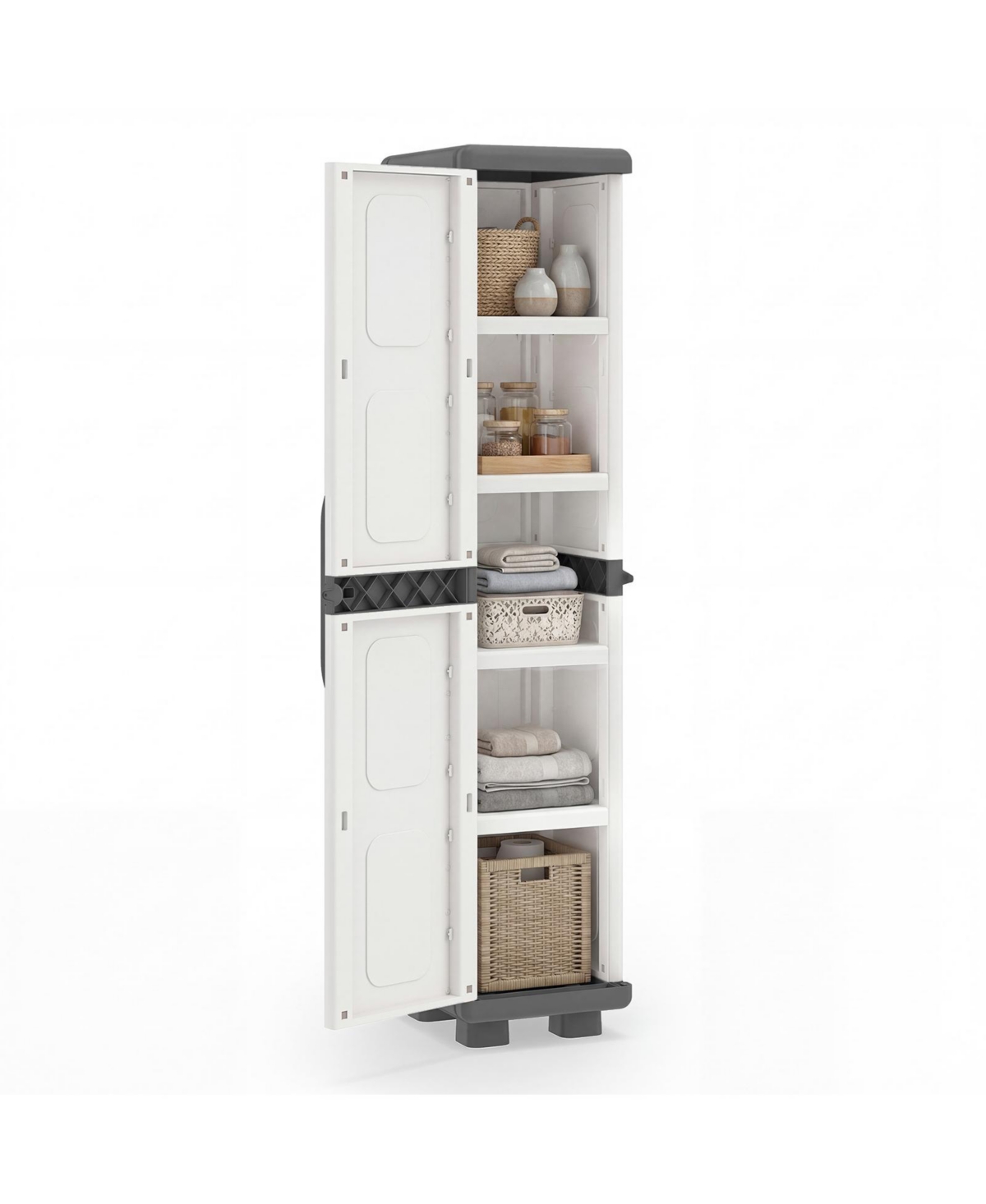 Click here for Costway Slim Storage Cabinet with Single Door  Pla... prices
