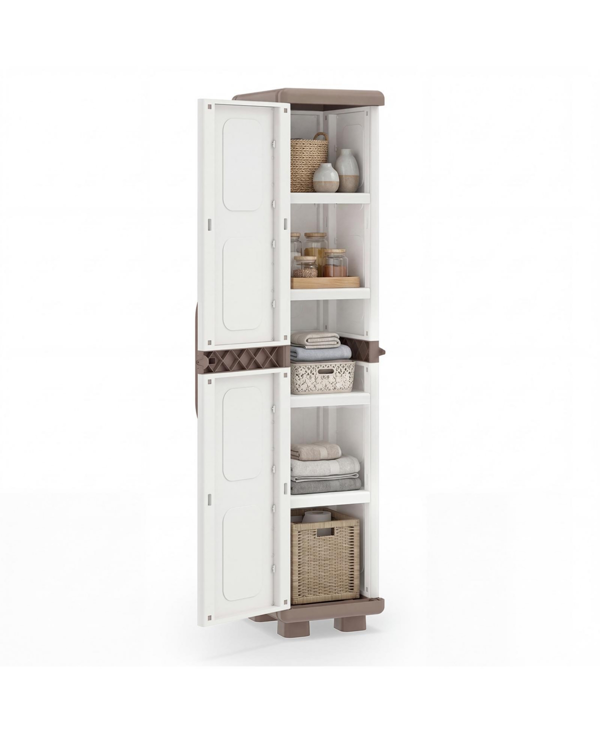 Click here for Costway Slim Storage Cabinet with Single Door  Pla... prices