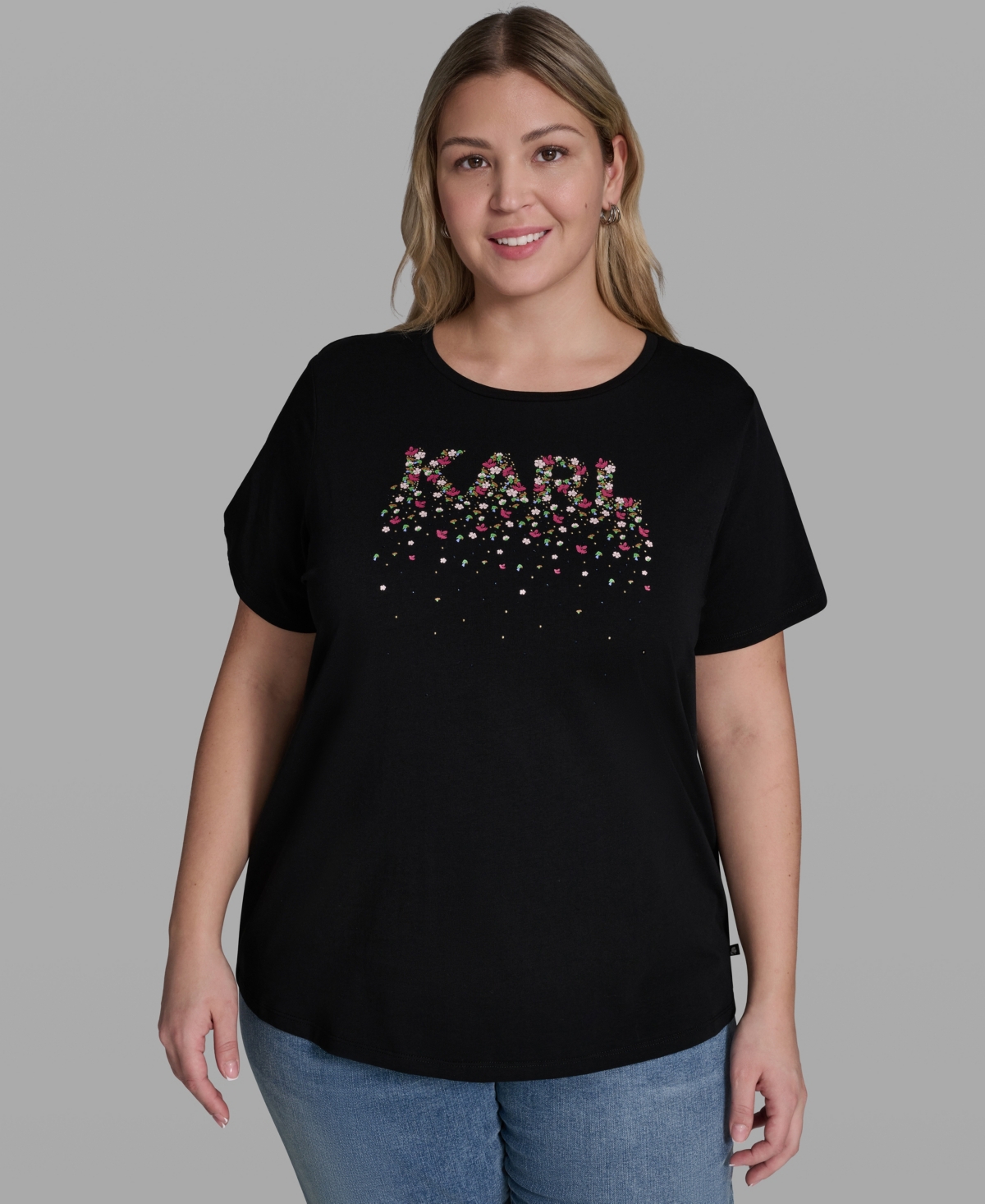 Click here for Karl Lagerfeld Paris Plus Size Cotton-Blend Logo P... prices
