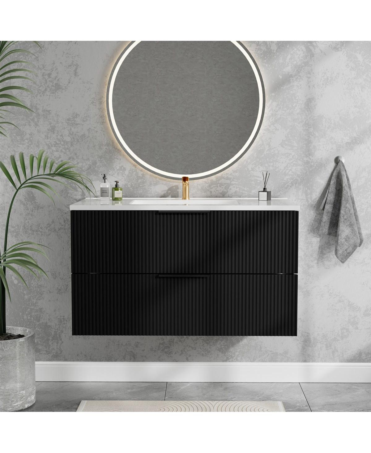 Click here for Thirtypeachy 36 Modern Floating Vanity With Cerami... prices