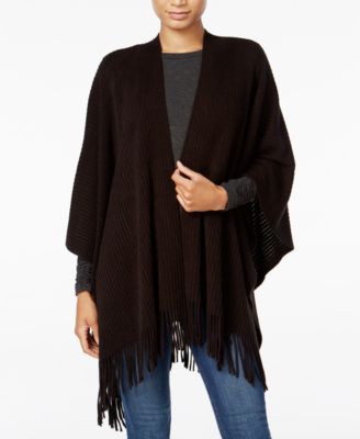Cejon Ribbed Knit Poncho - Macy's