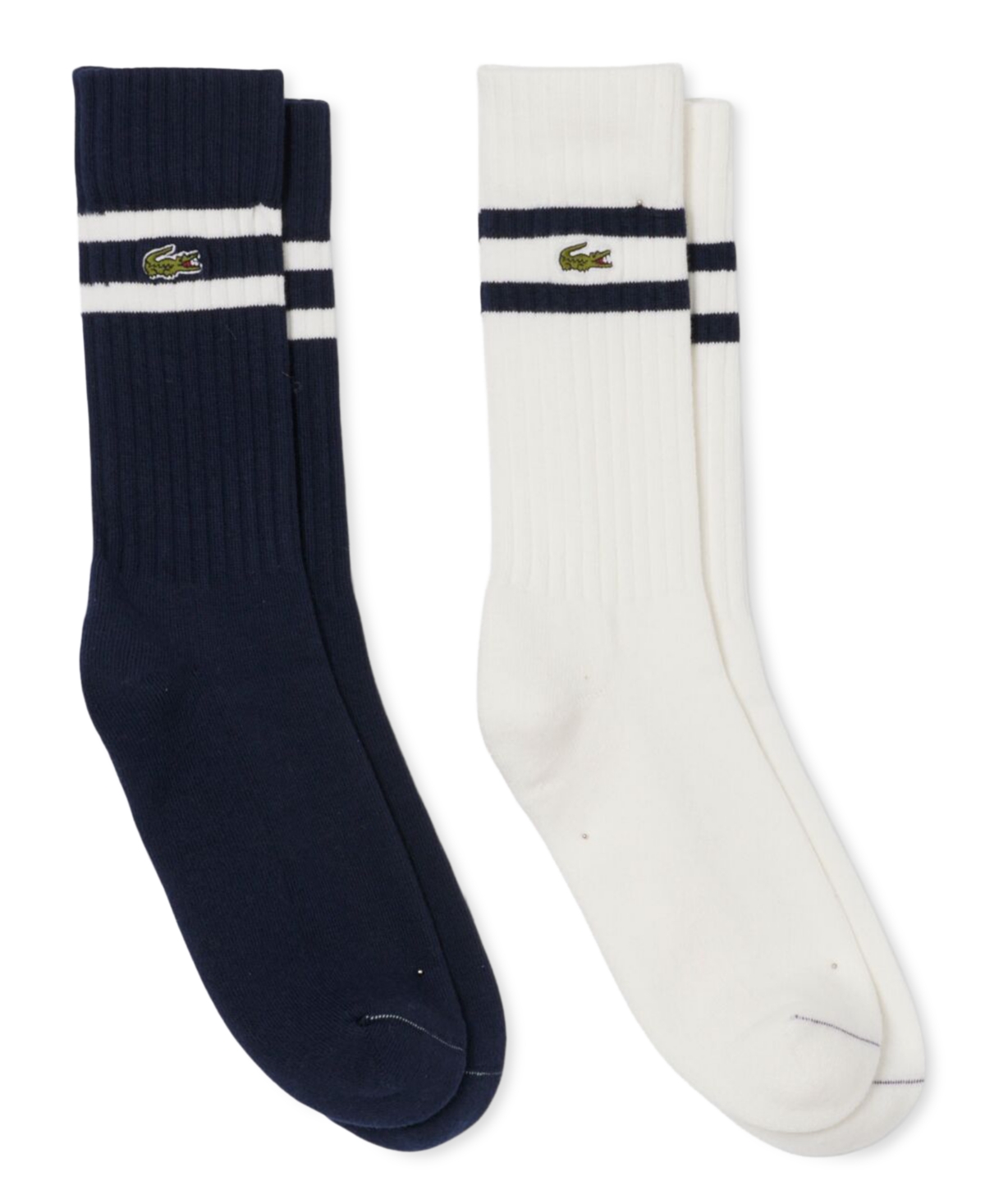 Click here for Lacoste Mens Crew Socks  2-Pack - Navy Blue/Flour prices