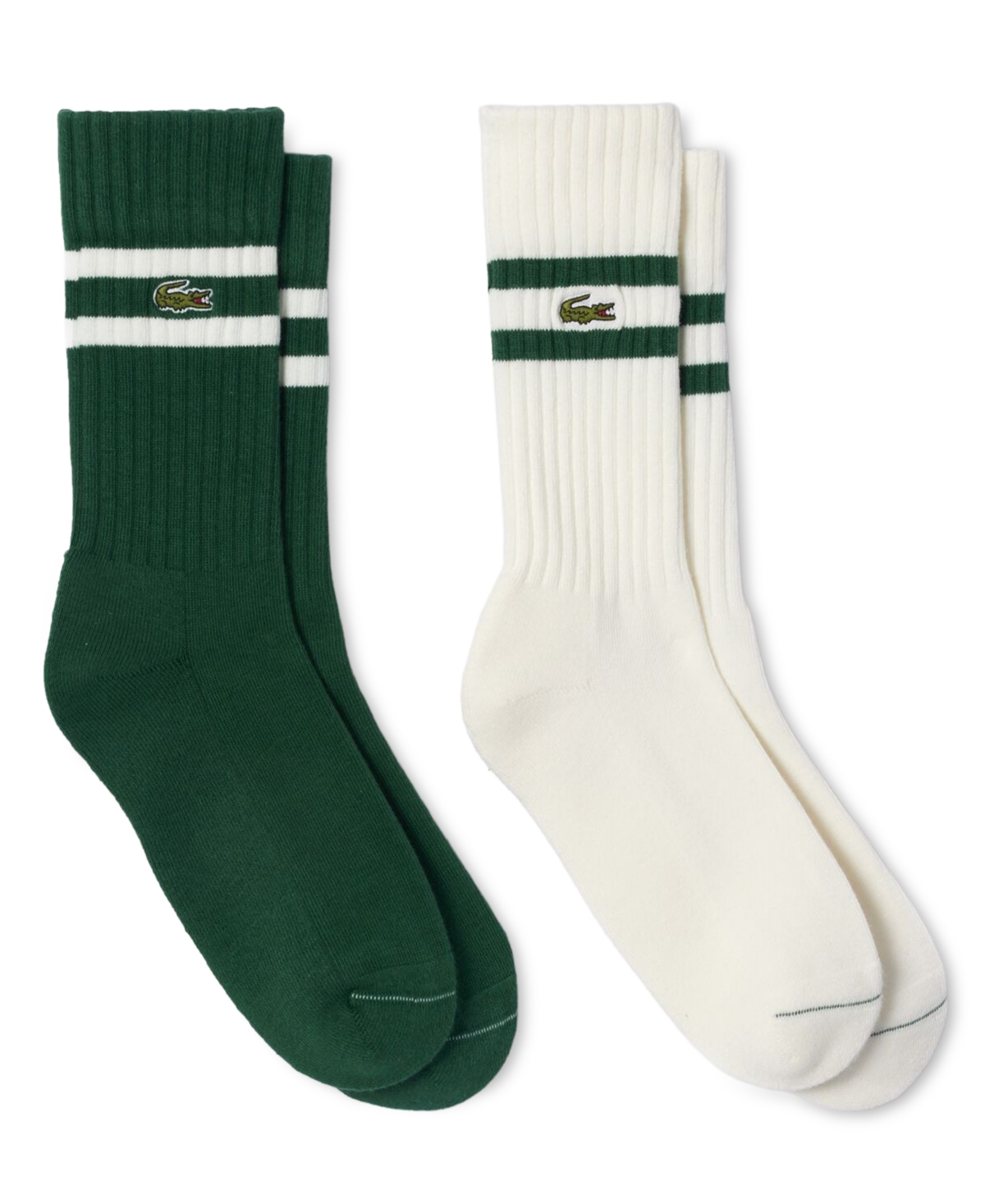 Click here for Lacoste Mens Crew Socks  2-Pack - Green/Flour prices
