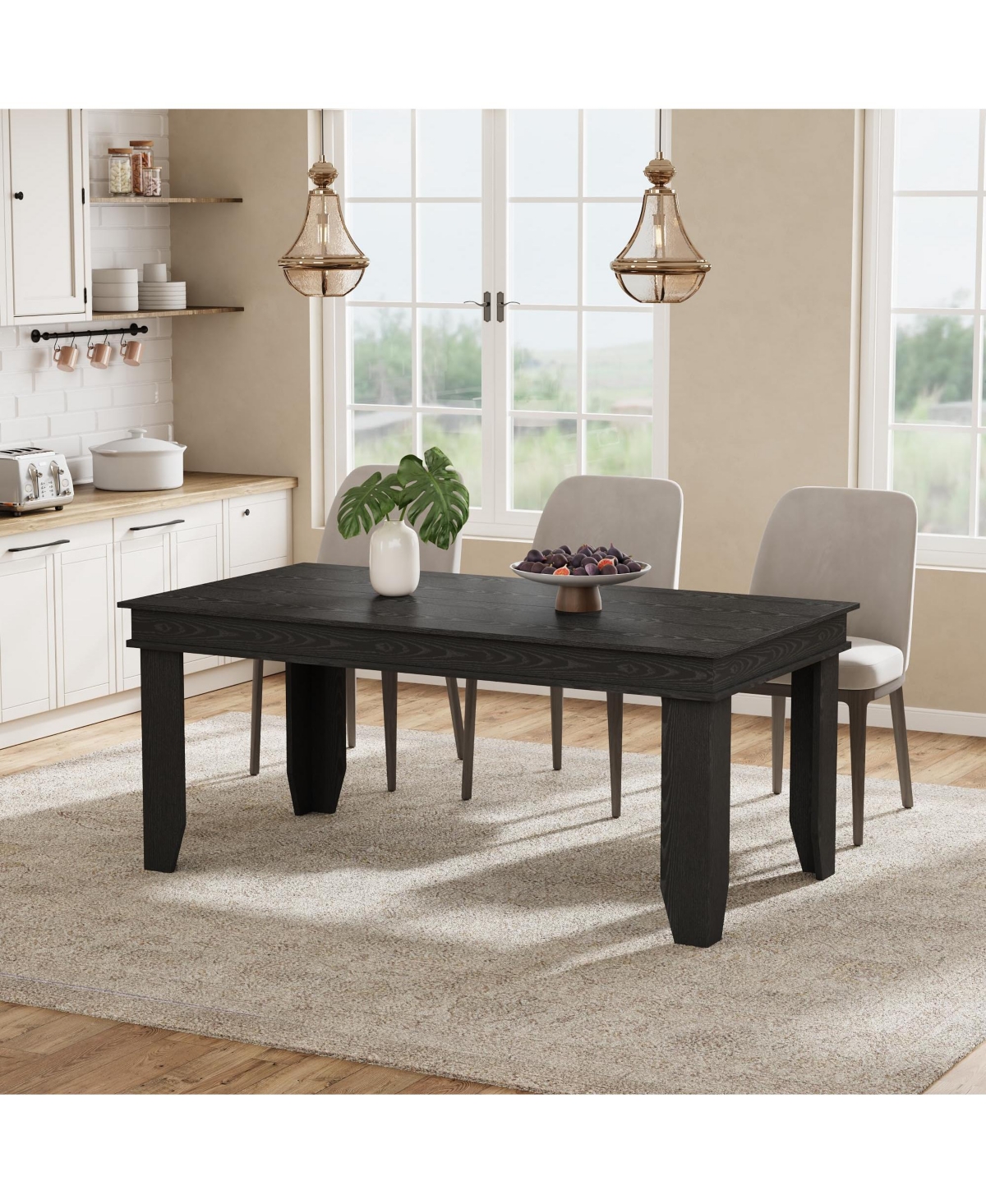 Click here for gaomon 63 in Farmhouse Dining Table for 4-6 People... prices