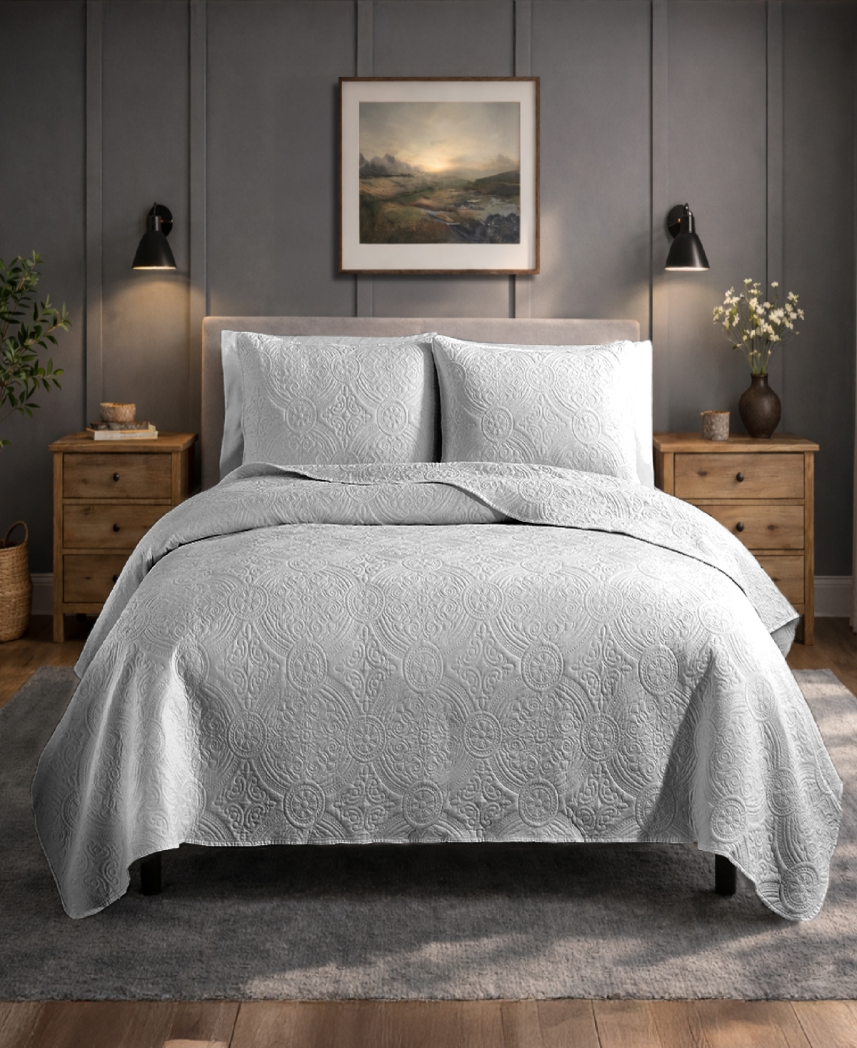 Click here for Simply Soft Heavily Stitched Solid 3-Pc. Quilt Set... prices