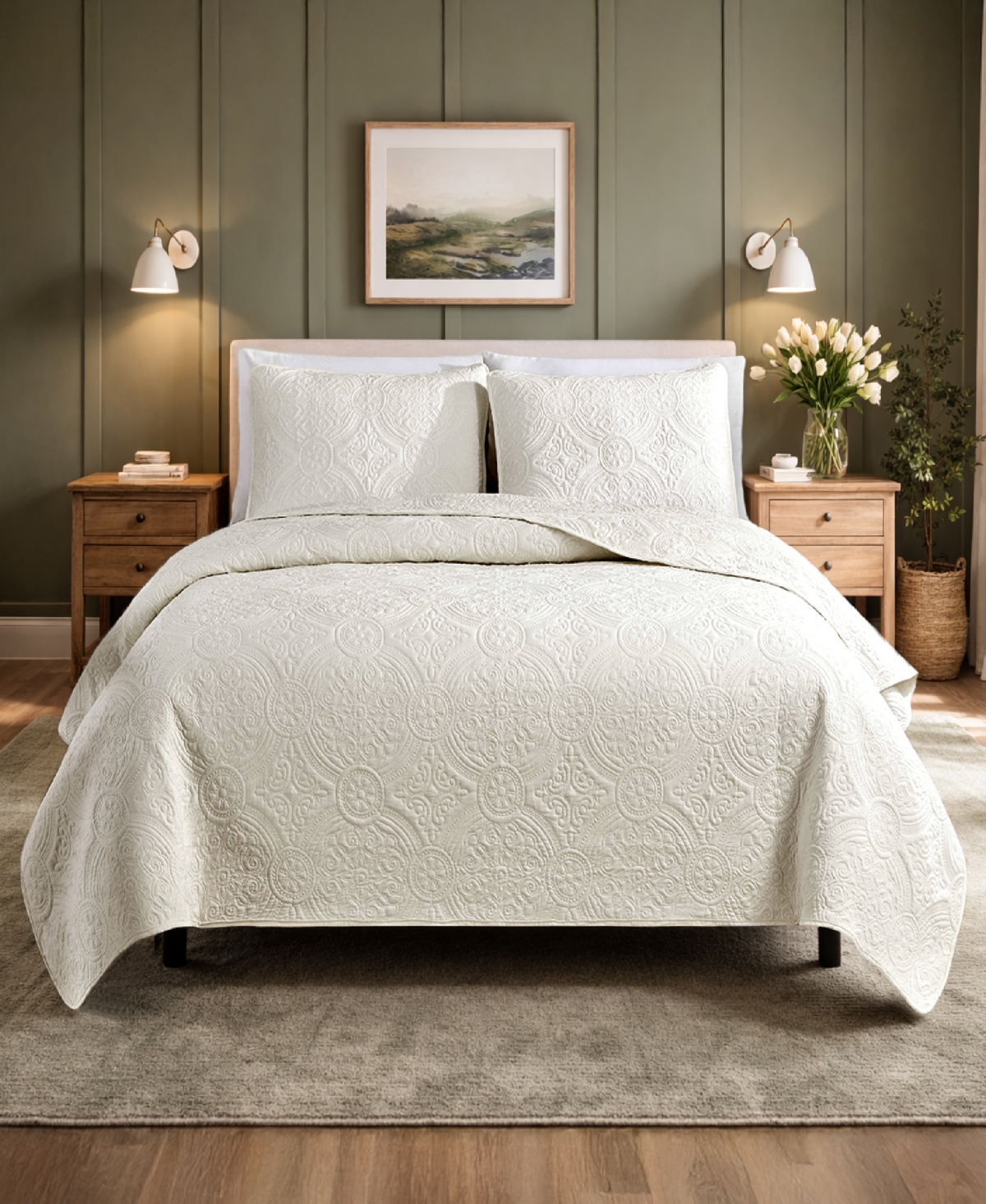 Click here for Simply Soft Heavily Stitched Solid 3-Pc. Quilt Set... prices