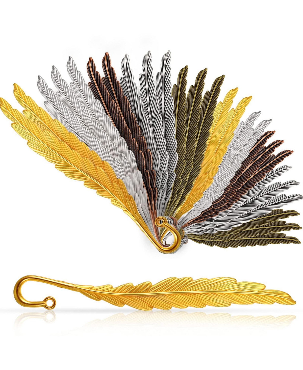 Click here for Gnuadz Metal Bookmark Vintage Feather Book Marker... prices