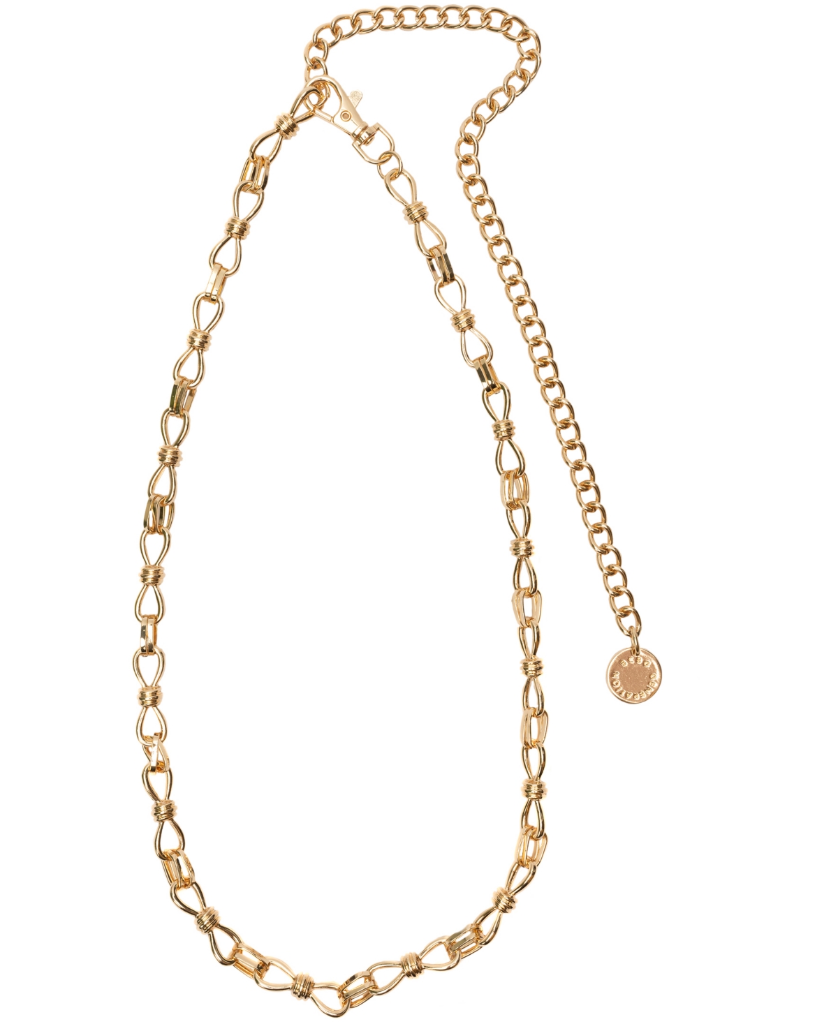 Click here for BCBGeneration Metal Knot Links Chain Belt - Gold prices