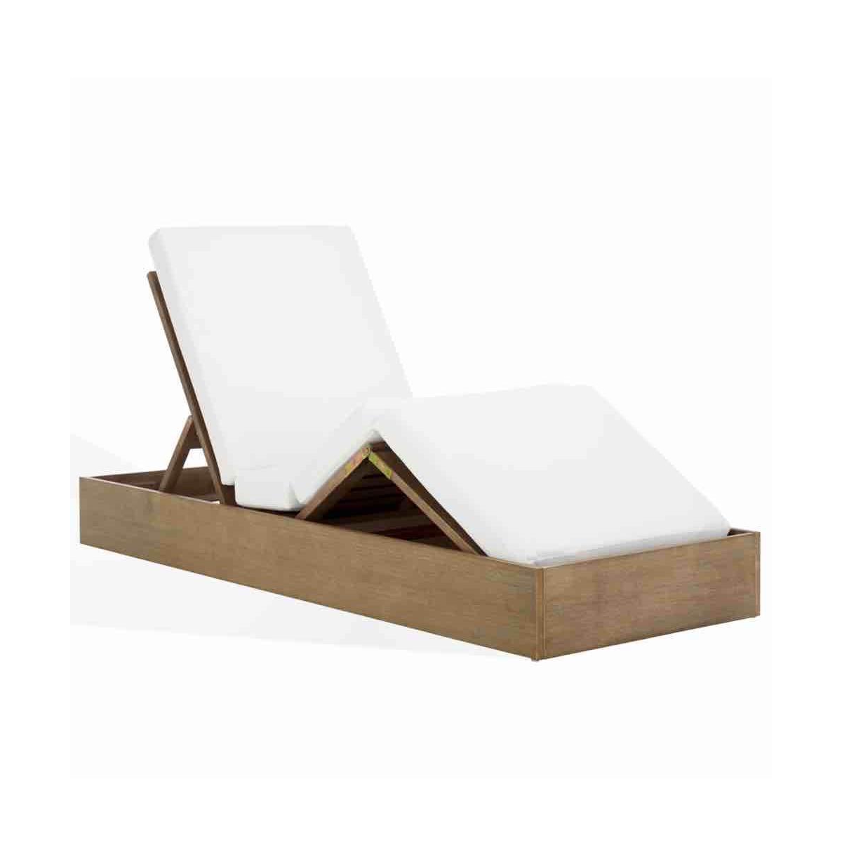 Click here for Augusta Home Vincent Wood Chaise Lounge Chair - Na... prices