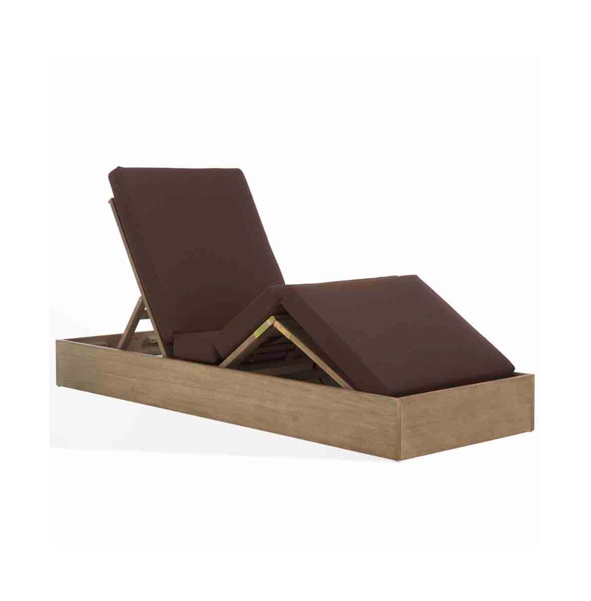 Click here for Augusta Home Vincent Wood Chaise Lounge Chair - Na... prices