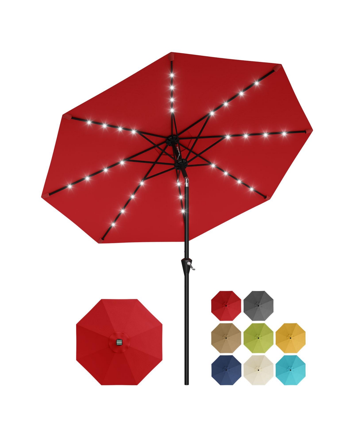 Click here for Gaomon 9FT Solar Patio Umbrella with 32 Led Lights... prices