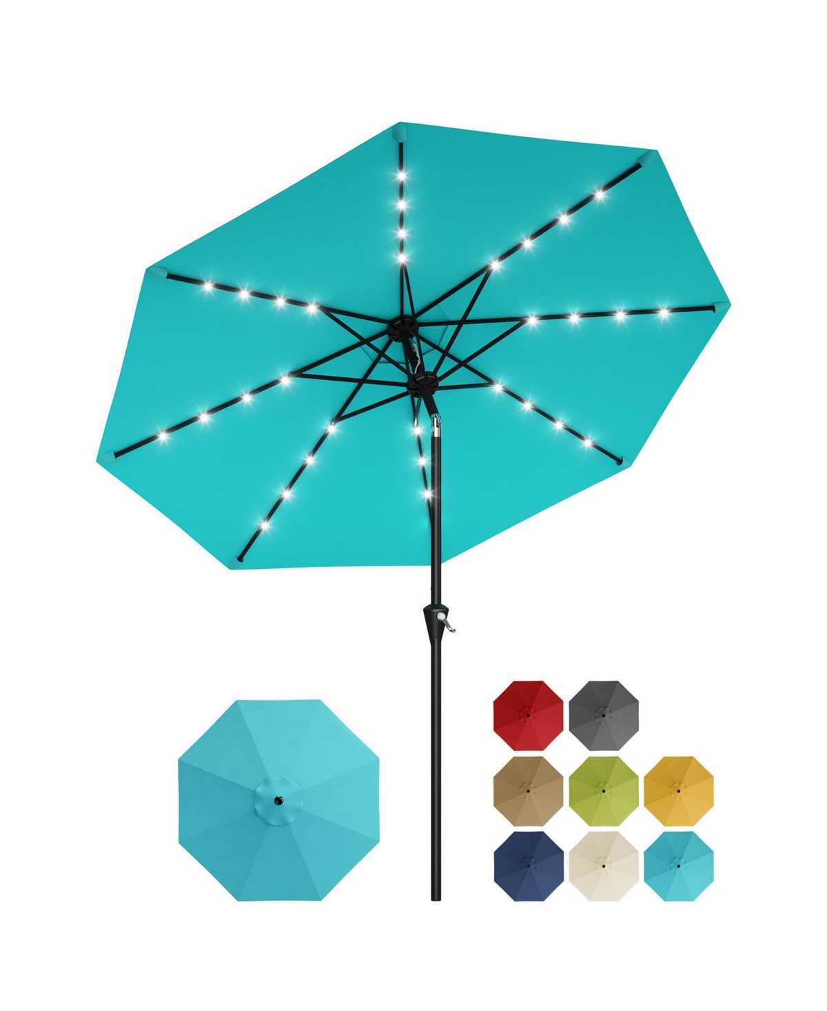 Click here for Gaomon 9FT Solar Patio Umbrella with 32 Led Lights... prices