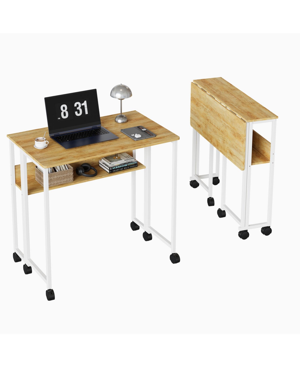 Click here for gaomon Folding Desk Small Rolling Desk with Storag... prices