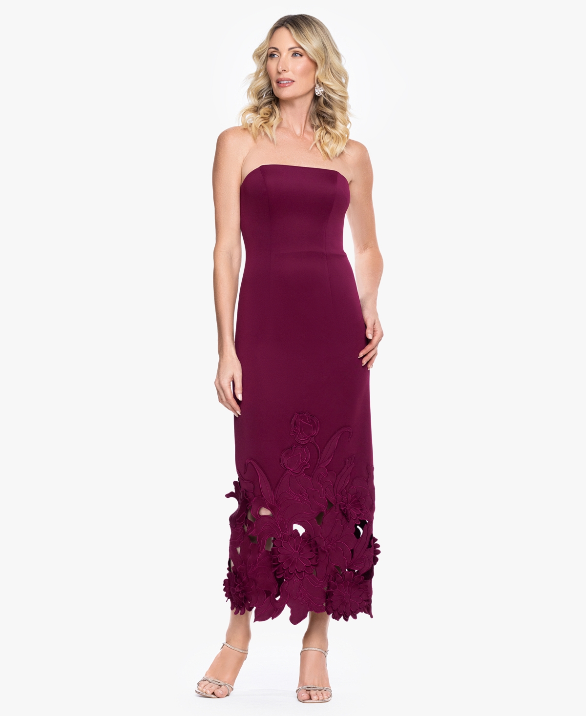 Click here for Betsy & Adam Womens Strapless Fitted Column Gown -... prices