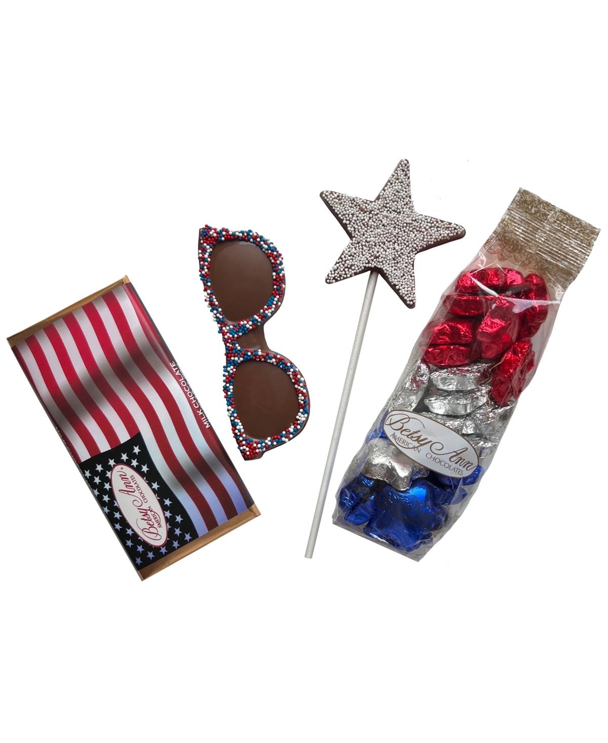 Click here for Betsy Ann Chocolates 4-Pc. American Fourth of July... prices